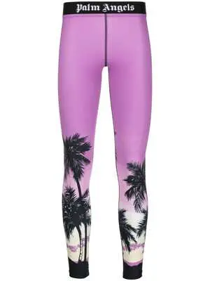 Palm Angels Sunset Logo-print Leggings