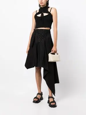 Monse Lace-up Asymmetric Skirt