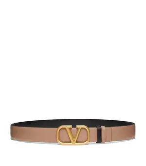 Valentino Garavani Reversible Vlogo Signature Belt - Brown