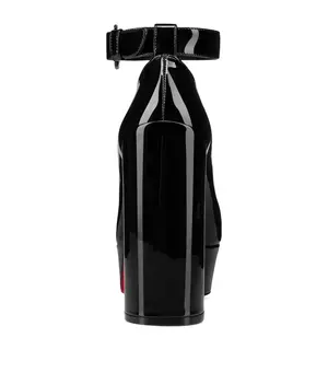 CHRISTIAN LOUBOUTIN Movida Strap Patent Leather Pumps 130