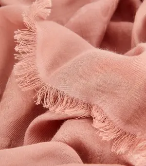Max Mara Fringed Logo Scarf