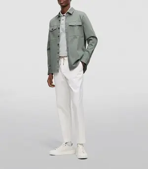 BOSS Stripe-detail Polo Shirt - Green