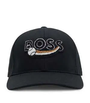 BOSS Cotton Twill Baseball Cap - Black