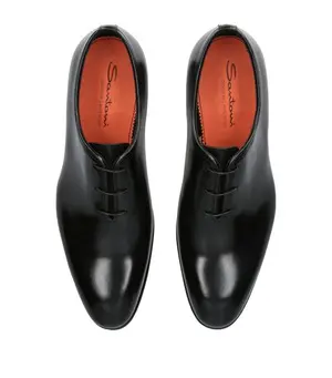 Santoni Carter Wholecut Oxford Shoes - Black