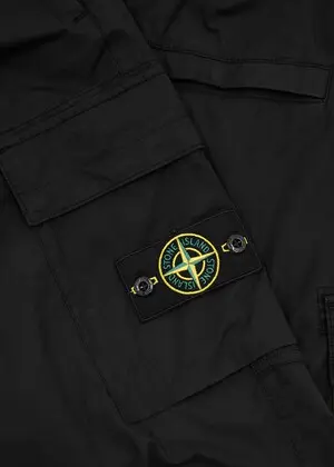 Stone Island Stretch-cotton Cargo Trousers - Black