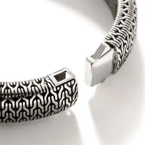 John Hardy Carved Chain Hinged Bangle