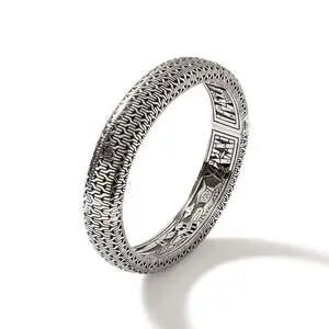 John Hardy Carved Chain Hinged Bangle