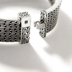 John Hardy Carved Chain Twisted Bangle