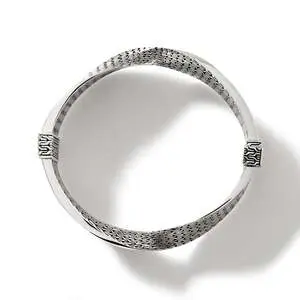 John Hardy Carved Chain Twisted Bangle