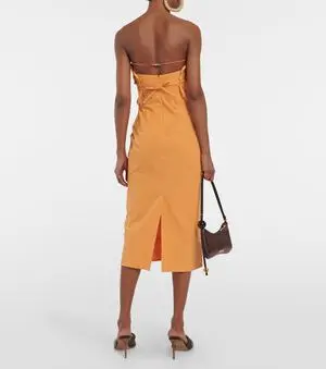 Jacquemus La Robe Bikini Cotton-blend Midi Dress - Orange