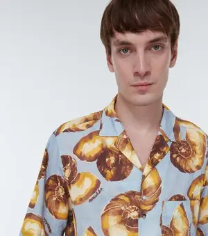 Nanushka Printed Cotton Bowling Shirt