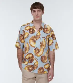 Nanushka Printed Cotton Bowling Shirt
