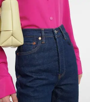 RE/DONE Super High Drainpipe Slim Jeans