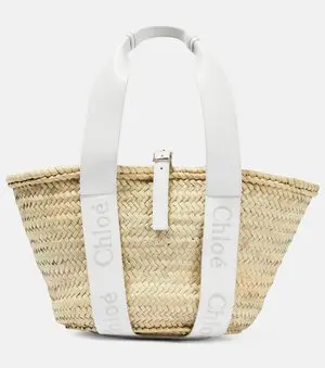 Chloé Sense Medium Raffia Tote Bag