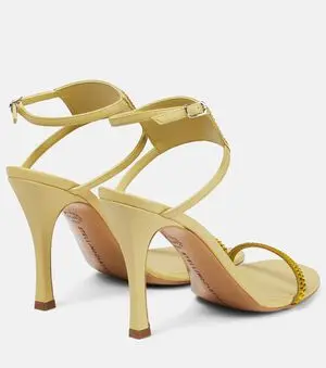 Stella Mccartney Stella 100 Crystal-Embellished Sandals In Green