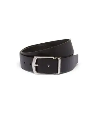 Prada Reversible Saffiano And Leather Belt - Black