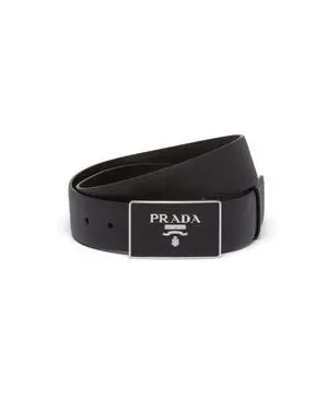 Prada Saffiano Leather Belt - Black
