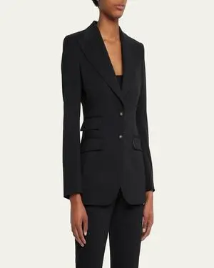 Dolce & Gabbana Wool Blazer Jacket W/ Button Detail