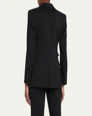 Dolce & Gabbana Wool Blazer Jacket W/ Button Detail