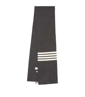 Thom Browne Cashmere 4-bar Scarf - Grey