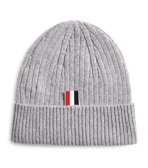 Thom Browne Cashmere Beanie - Grey