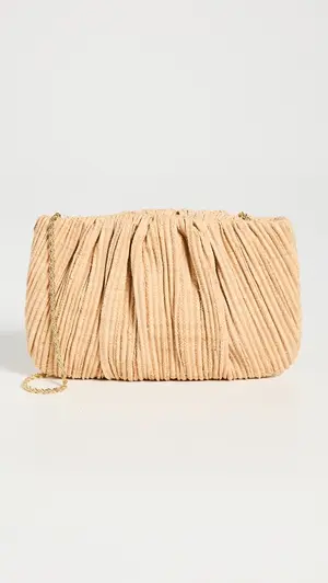 LOEFFLER RANDALL Brit Flat Pleated Pouch - Natural