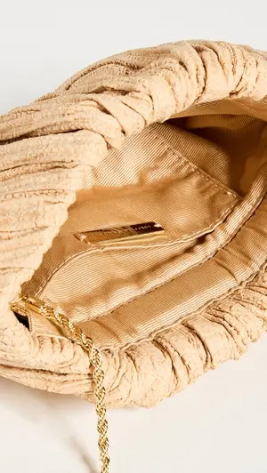 LOEFFLER RANDALL Brit Flat Pleated Pouch - Natural