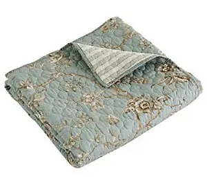 LEVTEX HOME Lyon Teal Quilted Throw - One-color