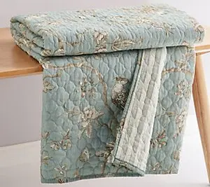 LEVTEX HOME Lyon Teal Quilted Throw