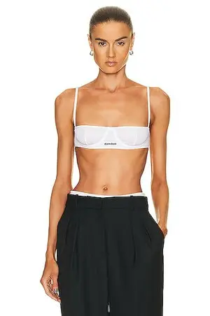 Miu Miu Miu Miu Underwire Bra In White Bianco