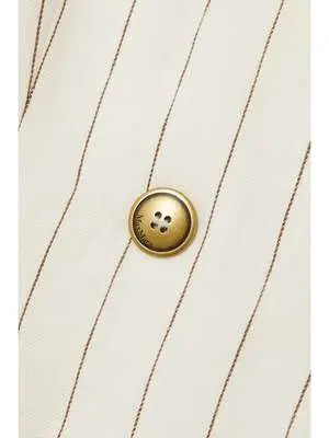 Max Mara Quebec Pinstriped Linen Vest