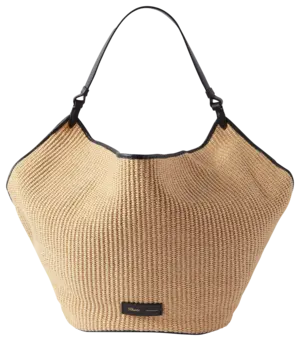 Khaite Lotus Raffia Tote