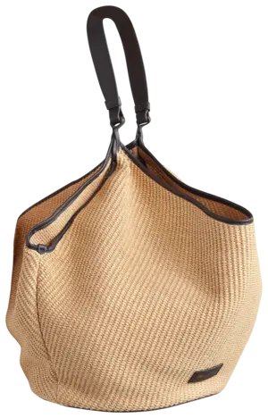Khaite Lotus Raffia Tote
