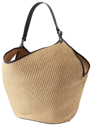 Khaite Lotus Raffia Tote