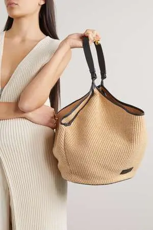 Khaite Lotus Raffia Tote