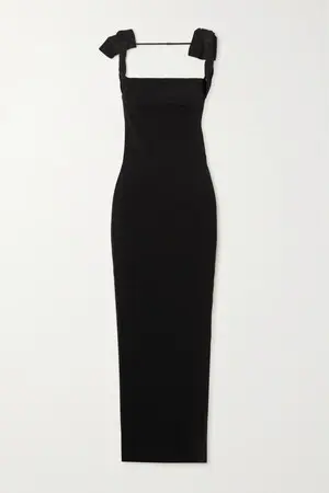 Jacquemus Open-back Stretch-knit Maxi Dress - Black