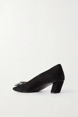 ROGER VIVIER Belle Vivier 45 Suede Pumps - Black