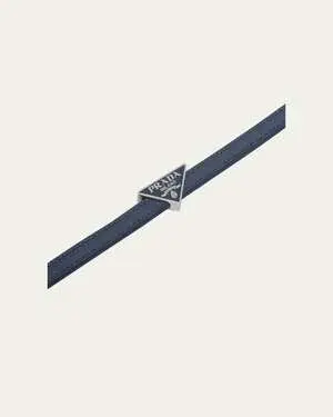 Prada Saffiano Leather Bracelet - Blue