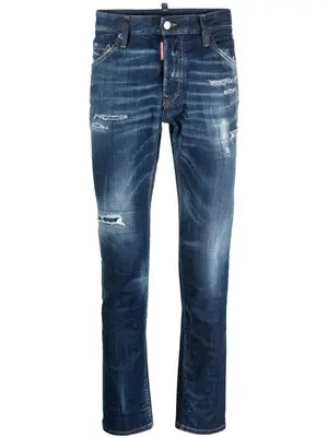 Dsquared2 Slim-fit Distressed Denim Jeans