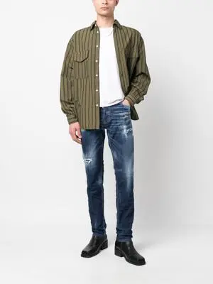 Dsquared2 Slim-fit Distressed Denim Jeans