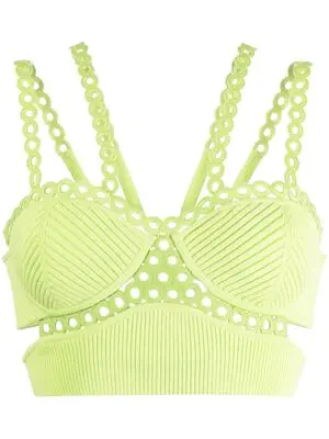 Simkhai Liana Sleeveless Bralette - Green