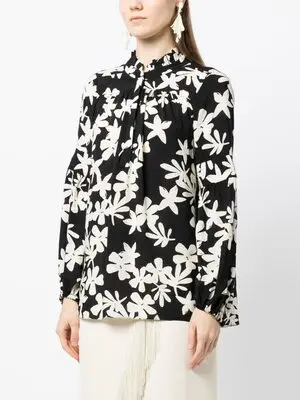 LEMLEM Floral-print Ruffled Blouse