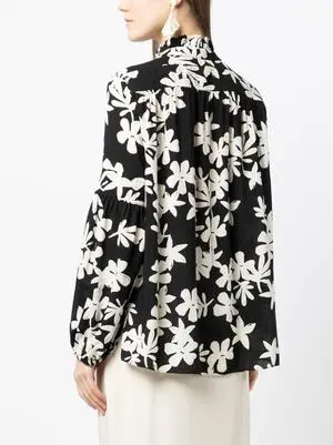 LEMLEM Floral-print Ruffled Blouse