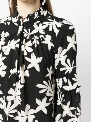 LEMLEM Floral-print Ruffled Blouse