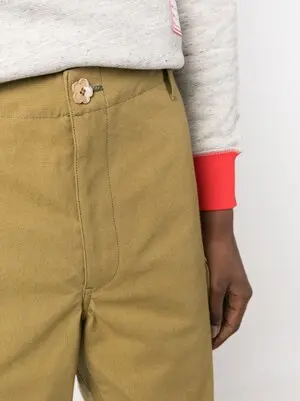 Kenzo Cotton Cargo Shorts - Green
