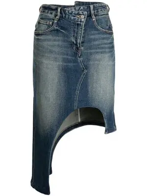 JNBY Asymmetric Denim Skirt - Blue