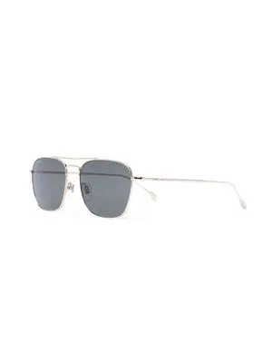 Gucci Rectangle-frame Double-bridge Sunglasses - Grey