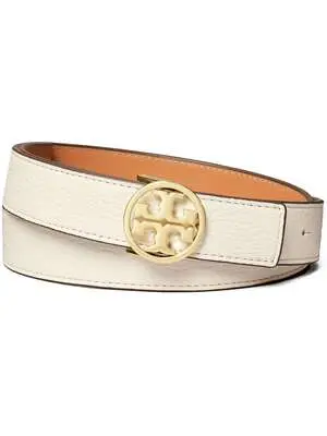 Tory Burch Miller Reversible Belt - White
