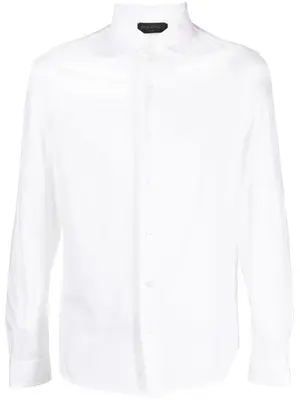 DELL'OGLIO Long-sleeve Cotton Shirt - White