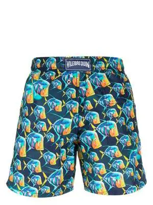 Vilebrequin Moorea Fish-print Swim Shorts - Blue